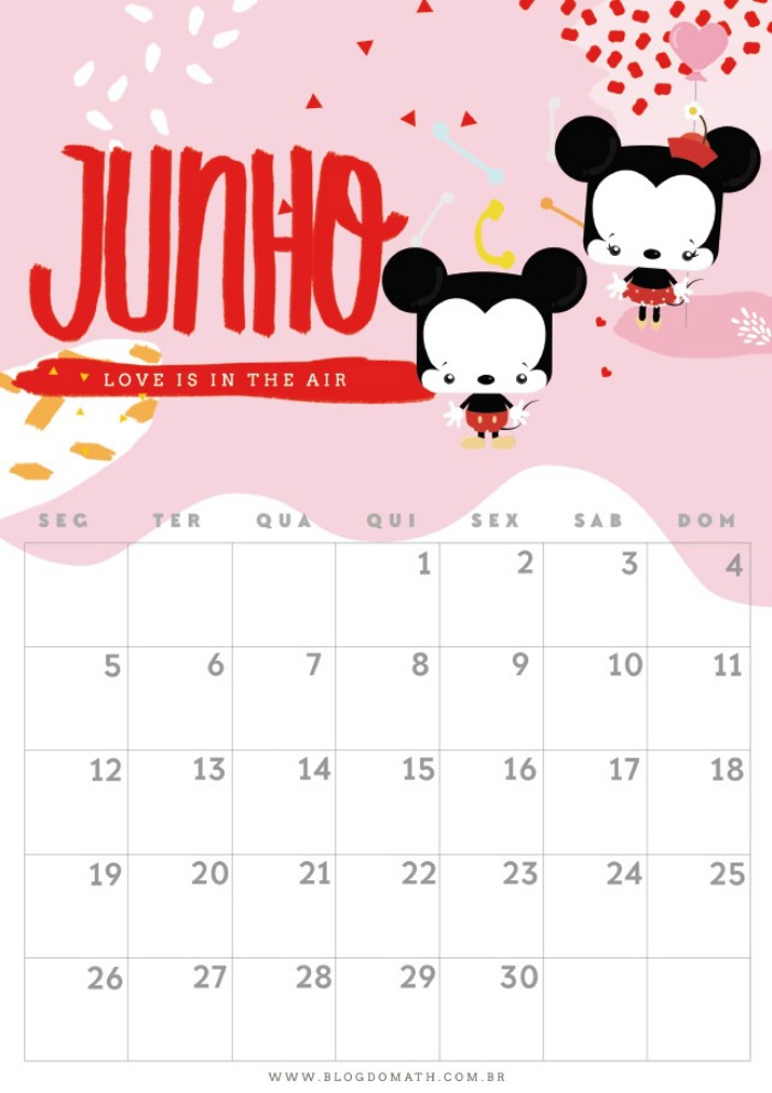 Calendário de junho: 5 opções para baixar e imprimir - Divirta-se ...